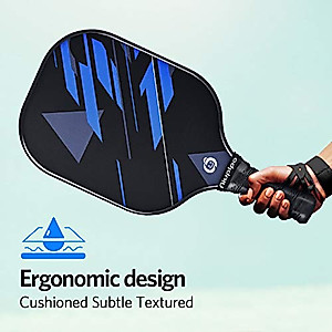 niupipo Pickleball Paddles, Lightweight Pickleball Rackets w/Fiberglass Surface, Pickleball Set of 4 Balls and 1 Pickleball Bag