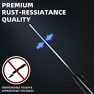 Harriet Steak Knife Set, Serrated Steak Knives Set of 6, Full Tang German Stainless Steel Steak Knives, Black