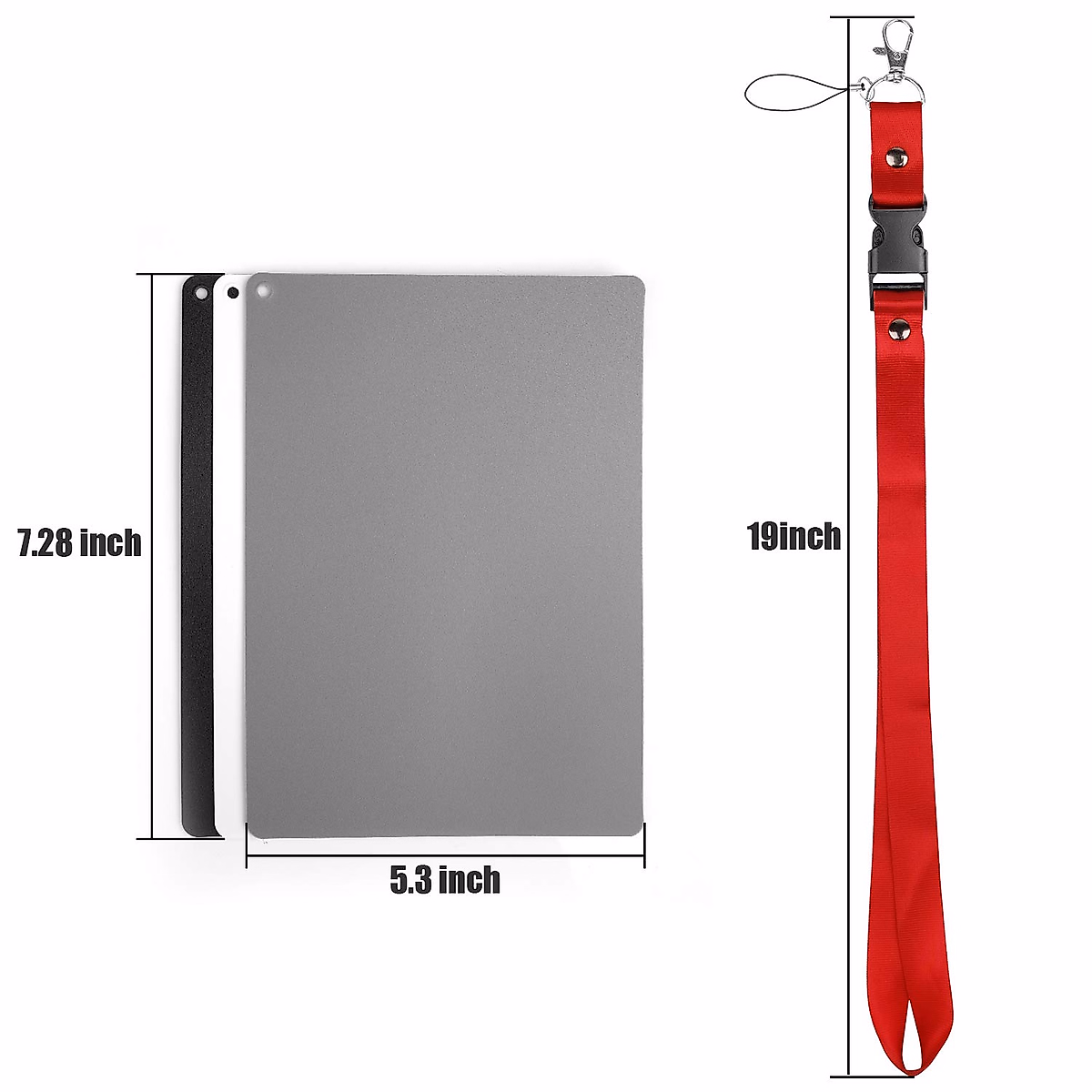 Anwenk Grey Card White Balance Card 18% Exposure Photography Card Custom Calibration Camera Checker Video, DSLR and Film,5.3"x 7.28" (Large Size)