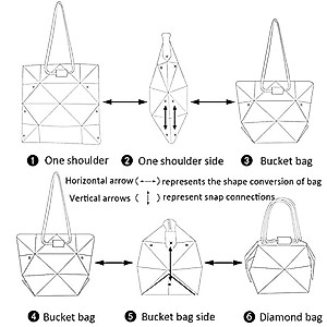 Geometric Purse for Women Magical Changeable Square Purse Large Holographic Luminous Purse Crossbody Halloween Bag Gifts for Kids Unique