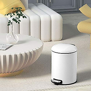 WPYYI Black White Bedroom Marble Trash Can Kitchen Cute Bathroom Bucket Garbage Bin ( Color : D , Size : 12L )