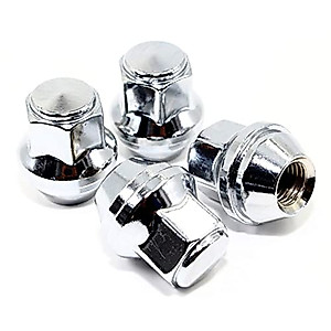 Set of 20 Veritek 12x1.5mm 3/4 19mm Hex 1.25 Inch 31.75mm Length Chrome OEM Factory Style Large Acorn Seat Lug Nuts for Ford Focus Fusion Escape Lincoln MKC MKZ Factory Wheels