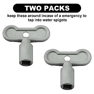 Aulpq 5/16 in Sillcock Key, 80132, Water Key, Water Spigot Key, Water Shut Off Key, Outdoor Faucet Handle,-4 Pcs.