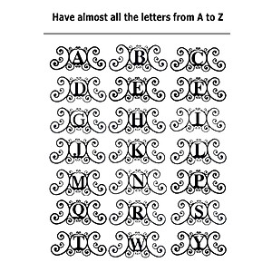 24 Inch House Plaque Letter - Wrought Iron Metal Scrolled Monogram Initial Letter Home Door Wall Hanging Art Decor Family Name Last Name Letter Sign (H, 24 x 11 inches,Thick 2mm) Christmas Gift