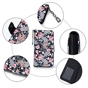 TAN.TOMI Womens Wallets, RFID Blocking Wallet for Women made of smooth and soft Vegan Leather, RFID Wallet Women