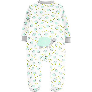 Simple Joys by Carter's Baby Neutral 2-Pack Cotton Footed Sleep and Play, White Bear/Turtle, 3-6 Months