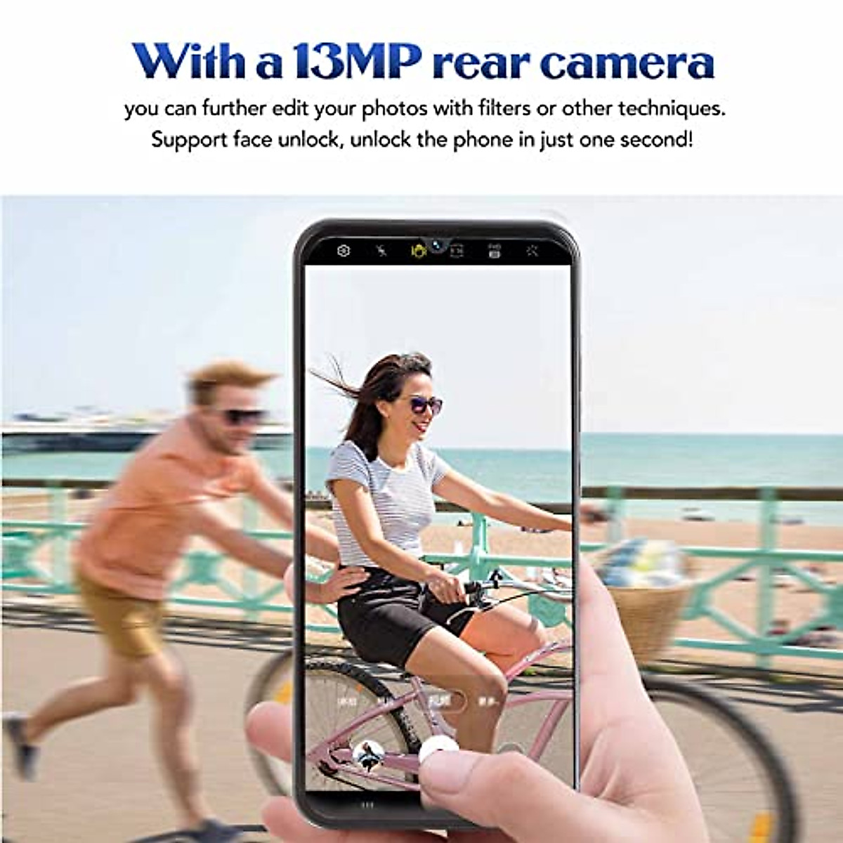 5G Unlocked Cell Phone, 6.4 Inch Super High Screen 1960x1080 High Definition Resolution, 6000mAh Battery 13MP Rear and 5MP Front Camera, Suitable for Calling Music(USA)