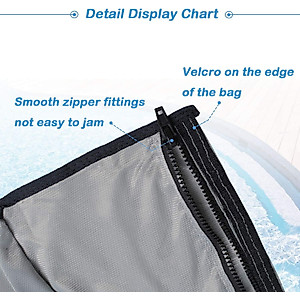 39-310 Zipper Bag Compatible with Polaris 3900 Pool Cleaner, accommodate 5 Liters Capacity with 9-100-3105 Sweep Hose Scrubber Replace Double Superbag (Gray)