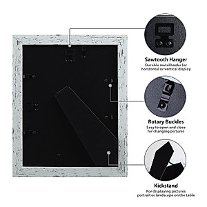 ELSKER&HOME 8 x 10 Picture Frame Set of 3, Rustic Farmhouse Distressed Retro Style Photo Frame for Wall Mounting and Tabletop,Wooden Frame for Gifts