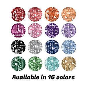 Personalized Laundry Basket Custom Word Art Names Laundry Hamper Collapsible Durable Toys Organizer Storage Bedroom Decor for Boys Girls Adults (Monogrammed 02)