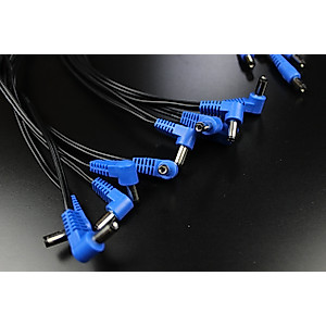 10 Pack Effects Pedal DC Power Patch Cables Cords Pedalboard 5.5mm / 2.1mm 18AWG