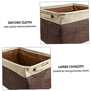 Abaodam 2 Pcs Pet Toy Basket Fabric Bins Toys Storage Organizer Organization and Storage Closet Woven Laundry Basket with Lid Home Storage Organizer Oxford Cloth Shelf Baby Clothing