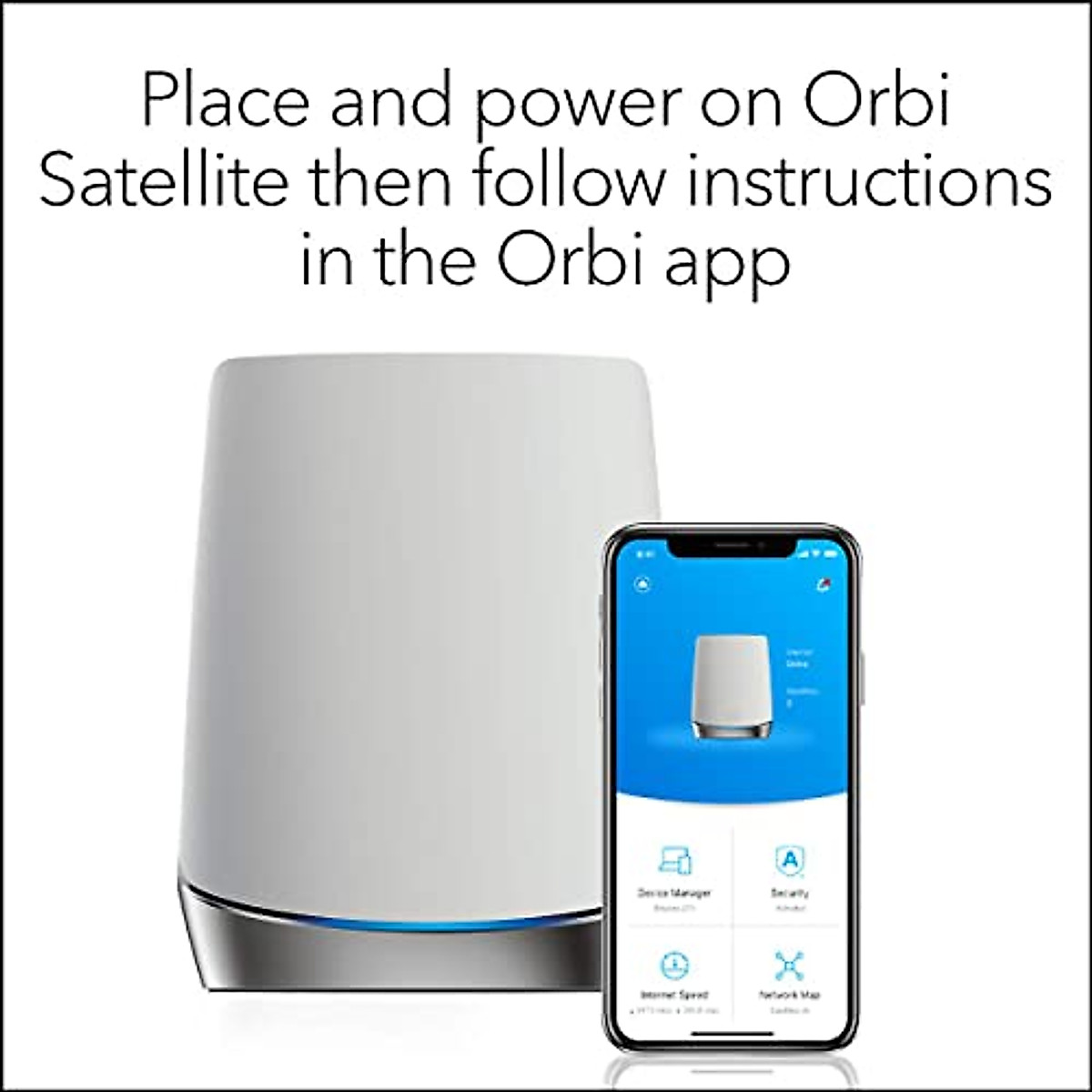 Orbi Whole Home Tri-Band Mesh WiFi 6 Add-on Satellite (RBS750) – Works with Your Orbi WiFi 6 System| Adds up to 2,500 sq. ft. Coverage | AX4200 (Up to 4.2Gbps)