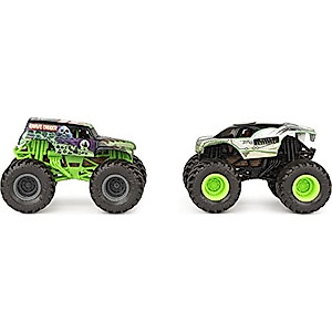 Monster Jam - Color Changing cars - Grave Digger vs. Alien Invasion Monster Truck/Monster Trucks for boys 5 years old/Monster Trucks for boys 3 years/Monter Truck for kids