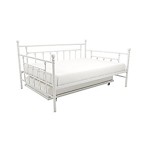 DHP Manila Metal Full Size Daybed and Twin Size Trundle (White)