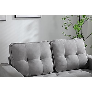 Eafurn 3 Fold Convertible Sleeper Sofa Bed Pull Out Loveseat Versatile Floor Couch for Living Room Home Office RV Furniture