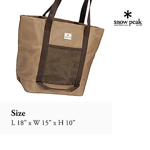 Snow Peak Tote Bag - Storage Bag with Durable Handles for Camping Accessories - Small