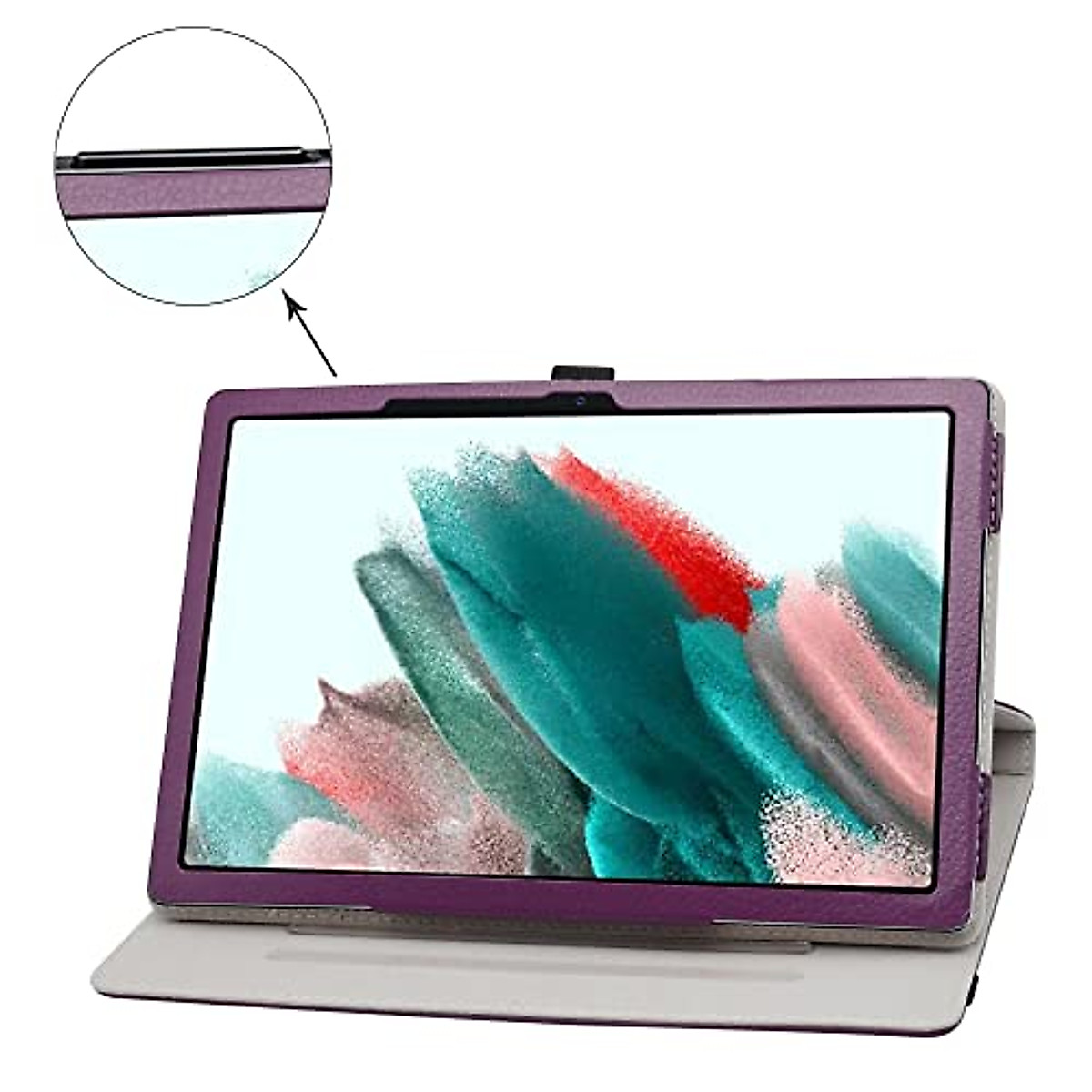 Bige for Galaxy Tab A8 10.5 Case,360 Degree Rotary Stand with [Auto Wake/Sleep] Cover for Samsung Galaxy Tab A8 10.5 inch SM-X207 /X205 /X200 2022 Release Tablet,Purple (10001991-3)