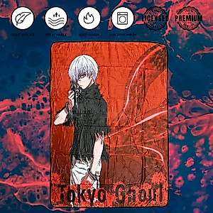 Tokyo Ghoul Ken Kaneki Rinkaku Kagune Fleece Throw Soft Lightweight Blanket 45x60 Inches