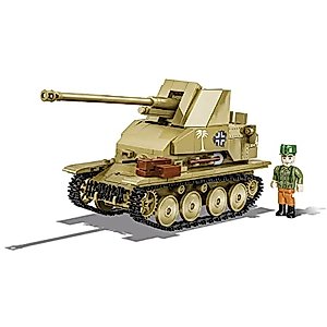 COBI Company of Heroes 3 MARDER III (Sd.Kfz. 139) Mobile Artillery| German World War II Model Toy Vehicle | 420 Pieces | 1:35 Scale Model | Interlocking Building Block Set # 3050