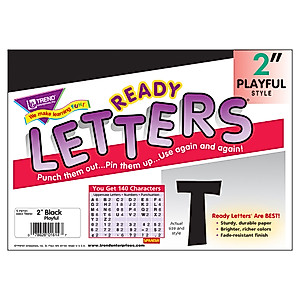 TREND enterprises, Inc. Black 2" Playful Uppercase Ready Letters
