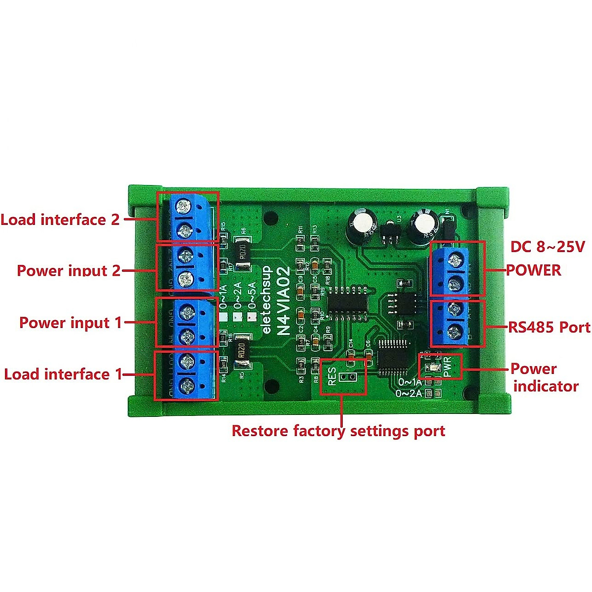 3.3V 5V 8 Bit BlueCommon Anode/Cathode LED Indicator Module DIY kit Eletechsup (Common Anode,1 x with pin)