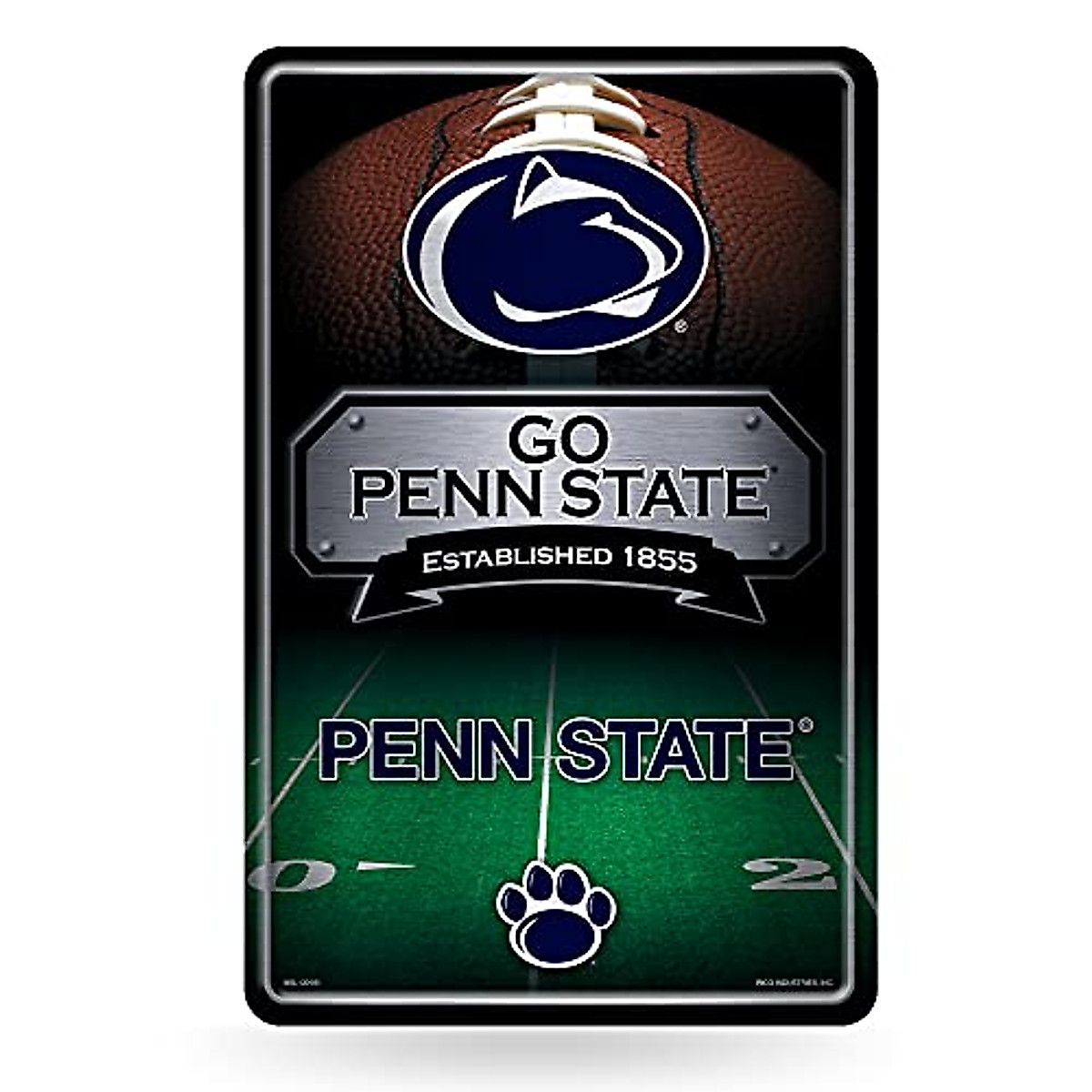 Rico Industries NCAA Penn State Nittany Lions Large Metal Sign 11" x 17" Large Metal Home Décor Sign