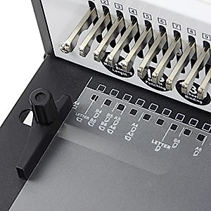 Rayson TD-1500B34 Binding Machine, Square Size Holes, 3:1 Pitch Wire-O Binder Punch 15 Sheets/Bind 130 Sheets with Sturdy Metal Construction