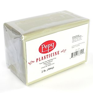 Pepy Reusable and Non-Drying Oil-Based Plasticine Modeling Clay, Cream, 2 Pounds, Sulfur-Free & Non-Toxic, Great for Kids, Beginners, and Artists, Perfect for Arts and Crafts Projects