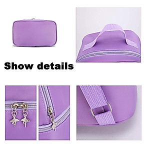 Yitengteng Ballet Dance Backpack for Little Girls Ballerina Purple Bag for Dance Toddler Dance Bag Gymnastics Latin Dance Yoga Tap Dance Jazz Storage Bag