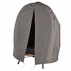 OTSUN Egg Chair Cover, Oversized Wicker Egg Basket Chair Cover, Waterproof Oxford, Lounge Cover with Zipper and Rope, Grey