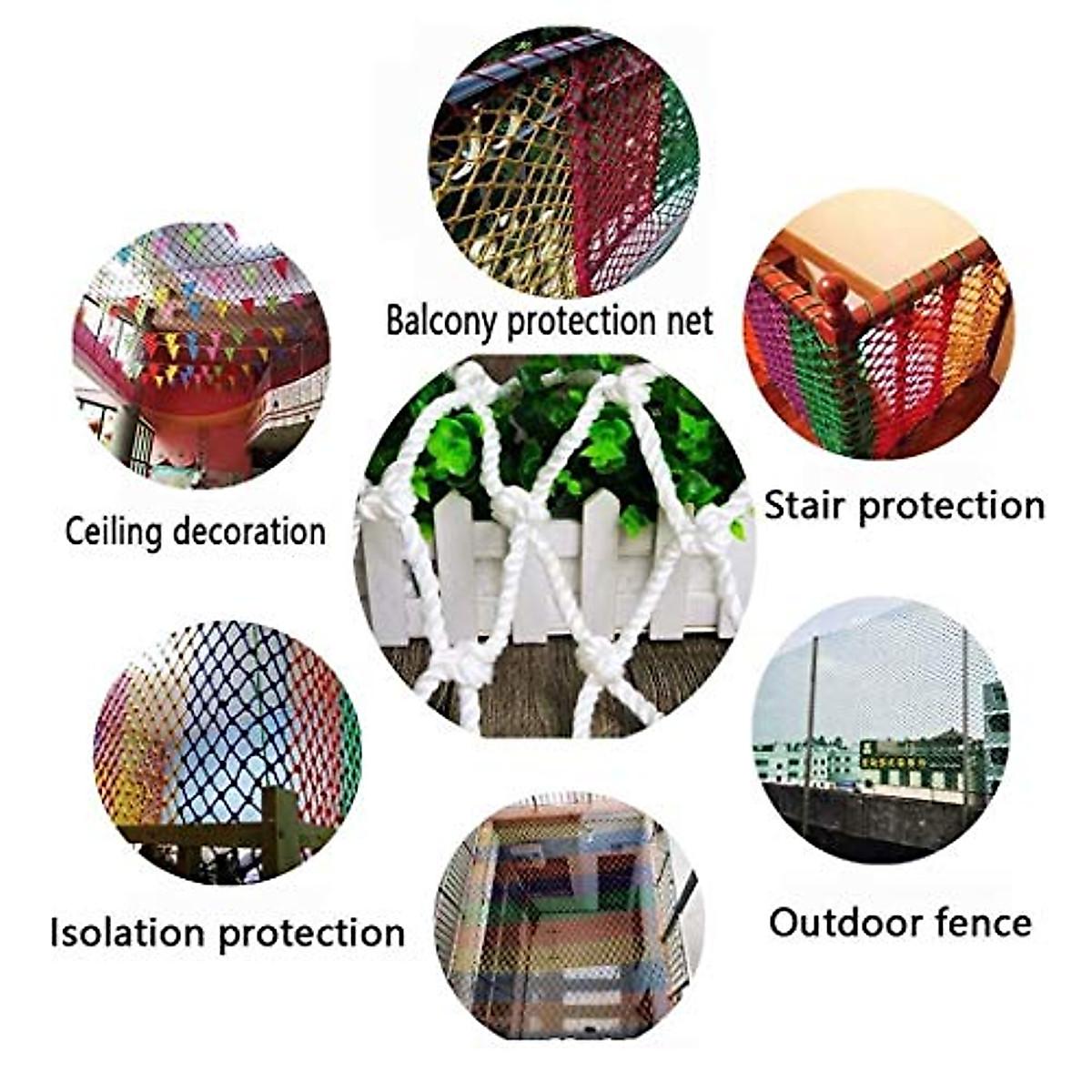 SJIAMJJ Hemp Rope Net Child Safety net Cargo Net, Cat Safety Net, Child and Baby Anti-Fall Net, Safe Railway Net, Car Net, Balcony, Stairs, Railing, Fence, Terrace 1x3m (Size : 45M(1316ft))