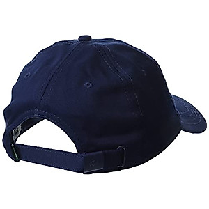 Lacoste Mens Adjustable Organic Cotton Twill Cap, Navy Blue, One Size
