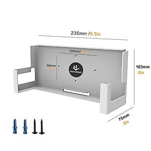 Monzlteck Wall Mount for Xbox One S，All Metal Vertical Hanging On Wall with Power Botton Left/Right,Wall Shelf Bracket for Xbox 1S