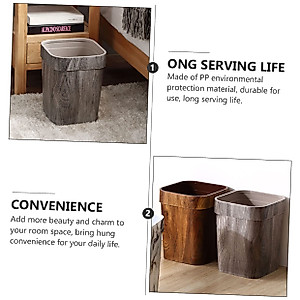 Levemolo Modern Decorative Wooden Trash Can Living Room Bedroom Kitchen Office Wastebasket
