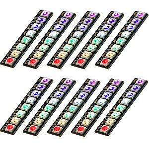 whiteeeen WS2812 5050 LED 8 Bit Channel RGB LEDs Light Stick Full Color-Driven Black Board WS2812B Drivers Integrated Built-in Strip for Arduino Raspberry Pi Development (8 Bits RGB LED Stick (10pcs))