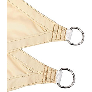 11.5 x 8.2 Ft Waterproof Sun Shade Sails Canopy 300D Oxford Rectangle Shade Sail 90% UV Block for Outdoor Activities Carport Deck Backyard, Light Brown