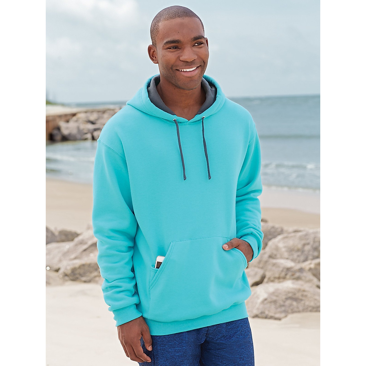 Fruit of the Loom Adult 7.2 oz. SofSpun® Hooded Sweatshirt 2XL BLACK