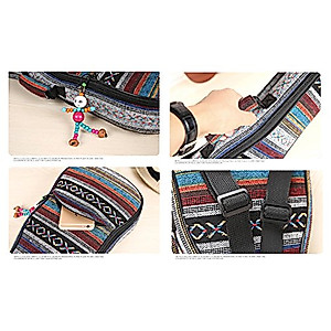 HOT SEAL® 10MM Adjustable & Comfortable Durable Ethnic Ukulele Case Bag Bohemia style (21in, Bohemia NO.3)