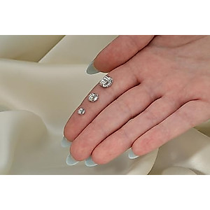 14k White Gold Earring Back Replacement Secure and Comfortable with Ear Locking Tension Grip Tight Nut (Large)