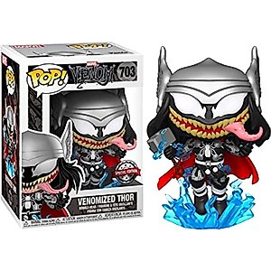 Funko Pop! Marvel: Venomized Thor #703 Exclusive with Chalice Collectibles Pop Protector Case