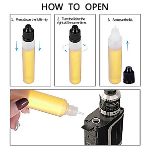 20 Pack 30mL LDPE Plastic Unicorn Dropper Bottle 1 oz E-liquid Ink Liquid Applicator Squeezable Bottles with Childproof Cap and Thin Tip (Black)