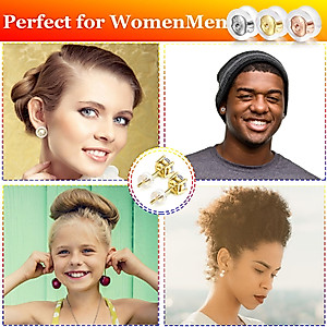 Kerryjewl 18K Gold Locking Secure Earring Backs for Studs, Silicone Earring Backs Replacements for Studs/Droopy Ears, No-Irritate Hypoallergenice Earring Backs for Women Men(White Gold)