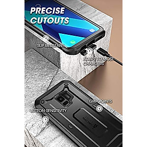 SUPCASE Unicorn Beetle Pro Rugged Case for Galaxy S9 with Screen Protector - Black