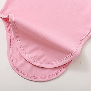 MoryGooder Newborn Girl Outfits Knotted Gown Baby Newborn Sleepers Coming Home Outfits for Baby (Light Pink,0-6 Months)