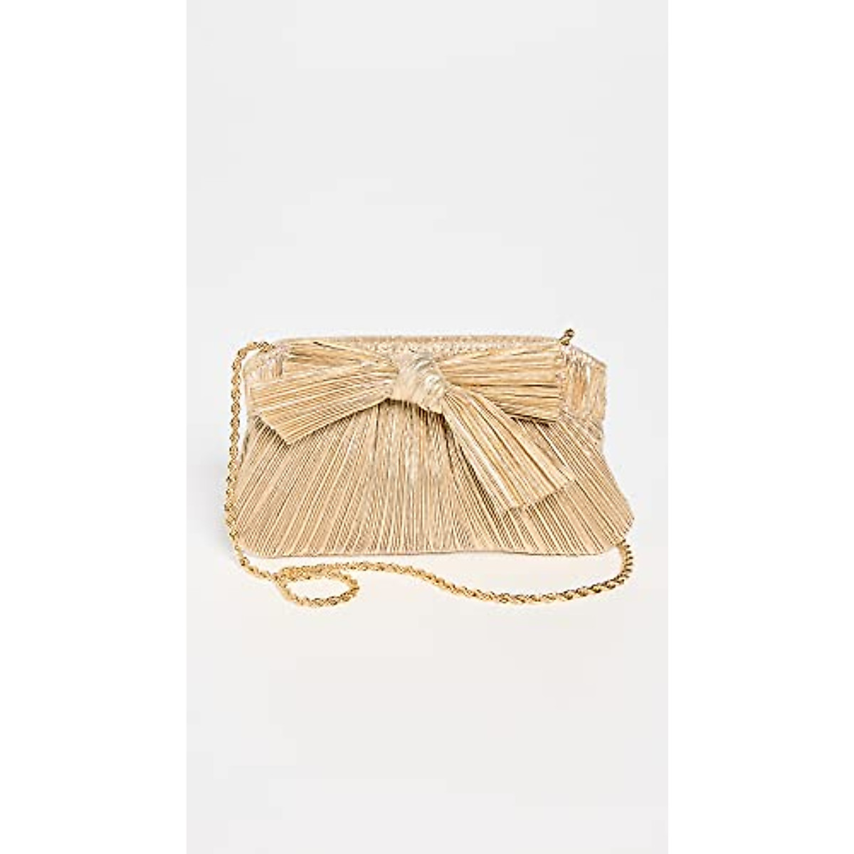 Loeffler Randall Women's Rochelle Pleated Frame Clutch W/Bow, Gold, One Size