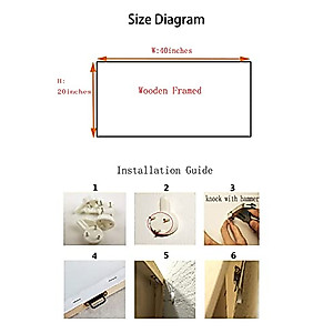 Ardemy Purple Mountain Canvas Wall Art Landscape Picture Prints Modern Painting, Wildflowers Scenery Artwork Ready to Hang for Living Room Bedroom Bathroom Home Office Decor, One Panel Framed 40"x20"
