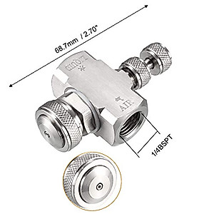 uxcell Air Atomizing Nozzle, 1/4BSPT Misting Low Pressure Siphon Cone-Shape Spray Tip