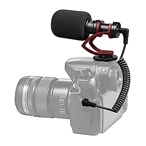 XIAOMINDIAN CVM VM10II Mini Compact On Camera Cardioid Directional Video Microphone with Shock Mount for Smartphone Action Camera (Color : Black)