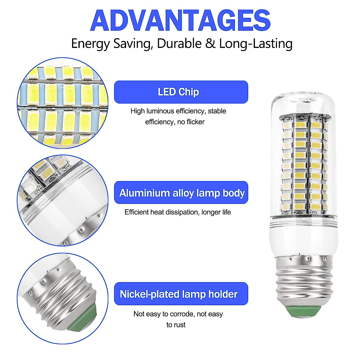Yooank Refrigerator Light Bulb LED Lamp 7006999 Replacement for Sub-Zero Fridges and Freezers Parts 4380000, BI-Series, 700 Series and IC-27 | Blue LED Lamp (White Light) - 2 Pack
